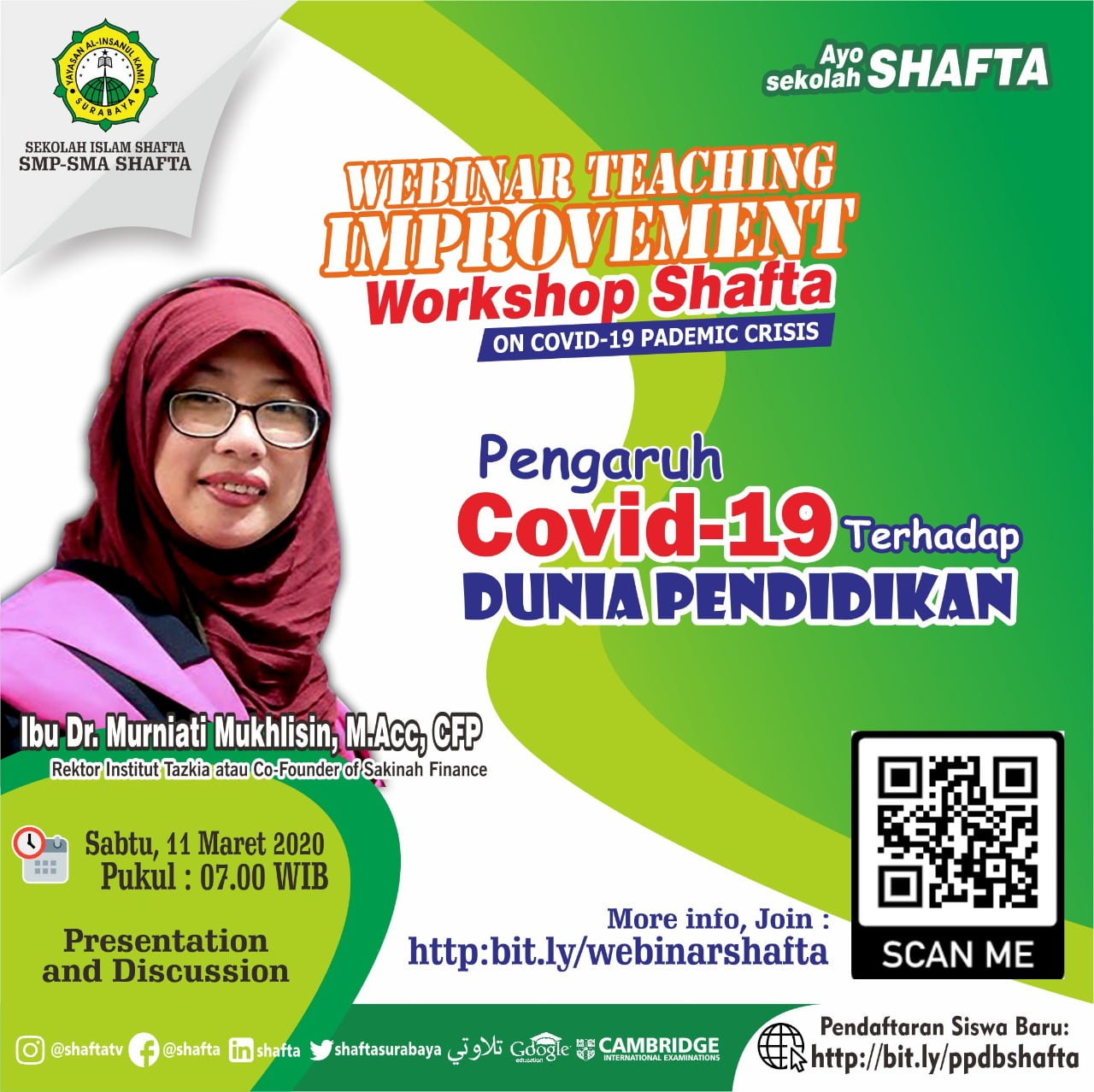 WEBINAR TEACHING IMPROVEMENT WORKSHOP SHAFTA - Sekolah Islam Shafta Surabaya